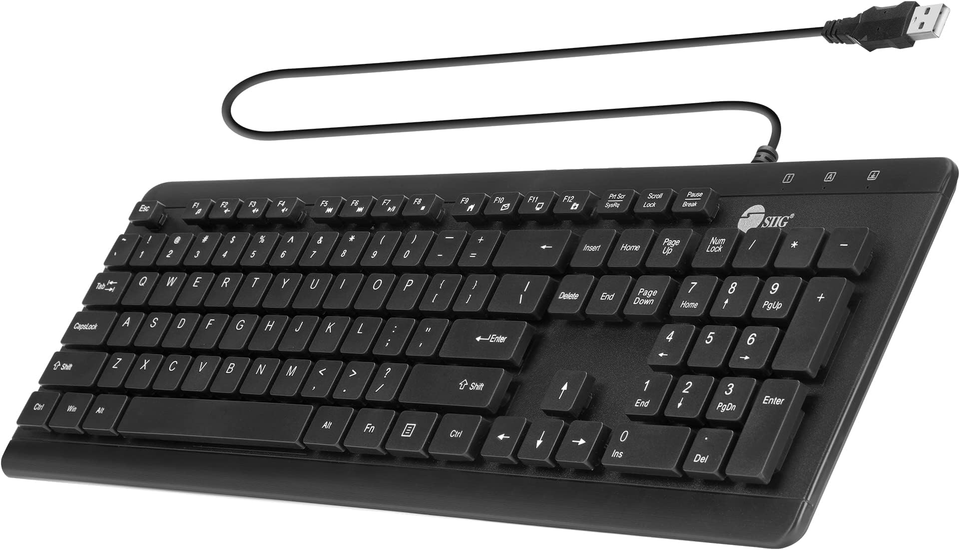 Amazon.com: SIIG Wired Computer Washable Keyboard with 104-Keys ...
