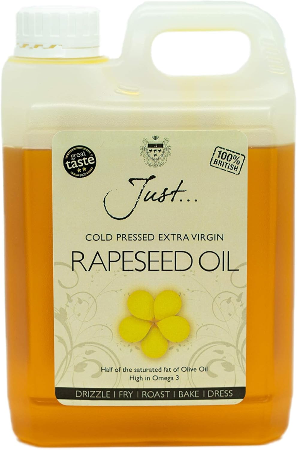 Just Rapeseed Oil - British Cold Pressed Extra Virgin Rapeseed Culinary ...