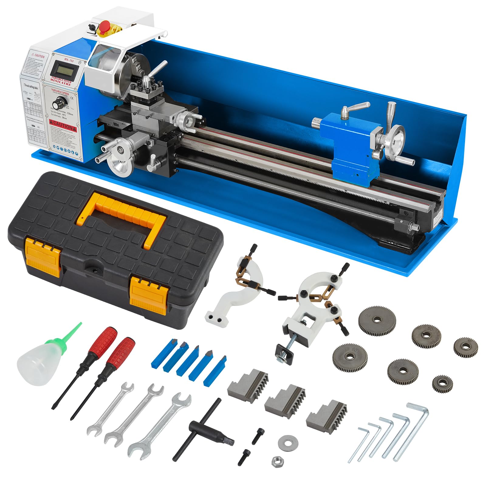 Buy Metal Lathe, 9''x 30'' Mini Metal Lathe 0-2500 RPM Variable Speed ...