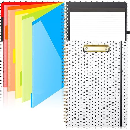 Amazon.com : Hongri Clipboard Folio with Refillable Lined Notepad ...