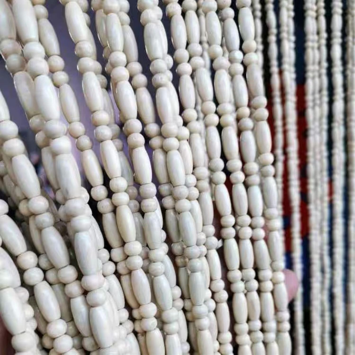 Wood Beaded Curtains String Bead Curtain for Doorways,Handmade Hanging ...