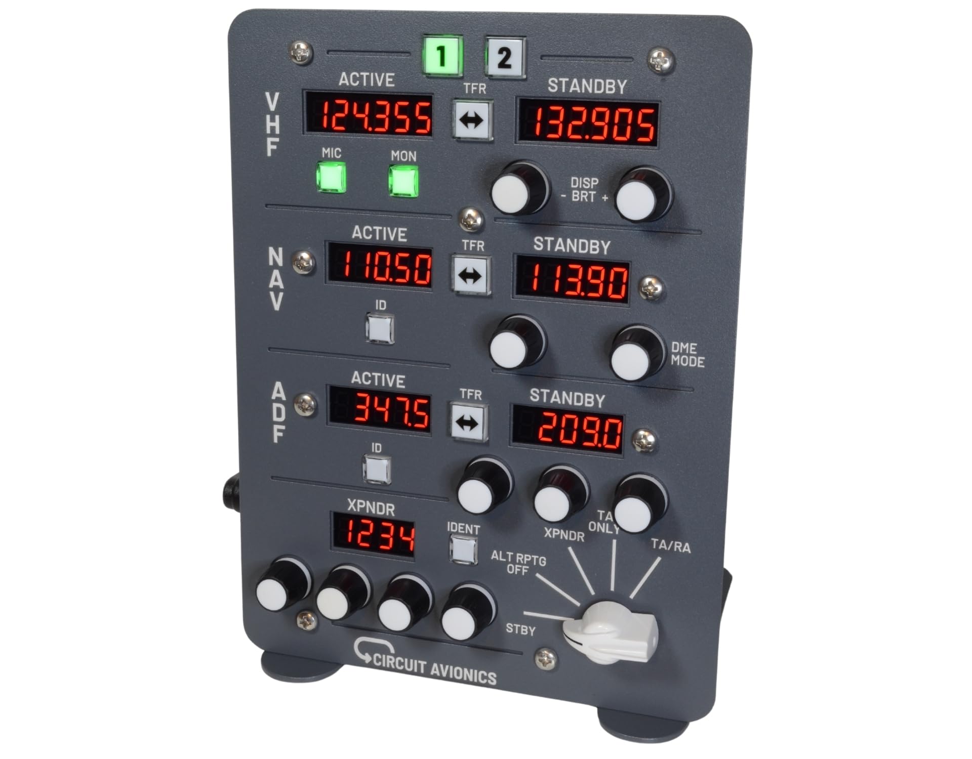 Circuit Avionics Radio Stack With Transponder For Flight Simulator Standard | Desertcart INDIA