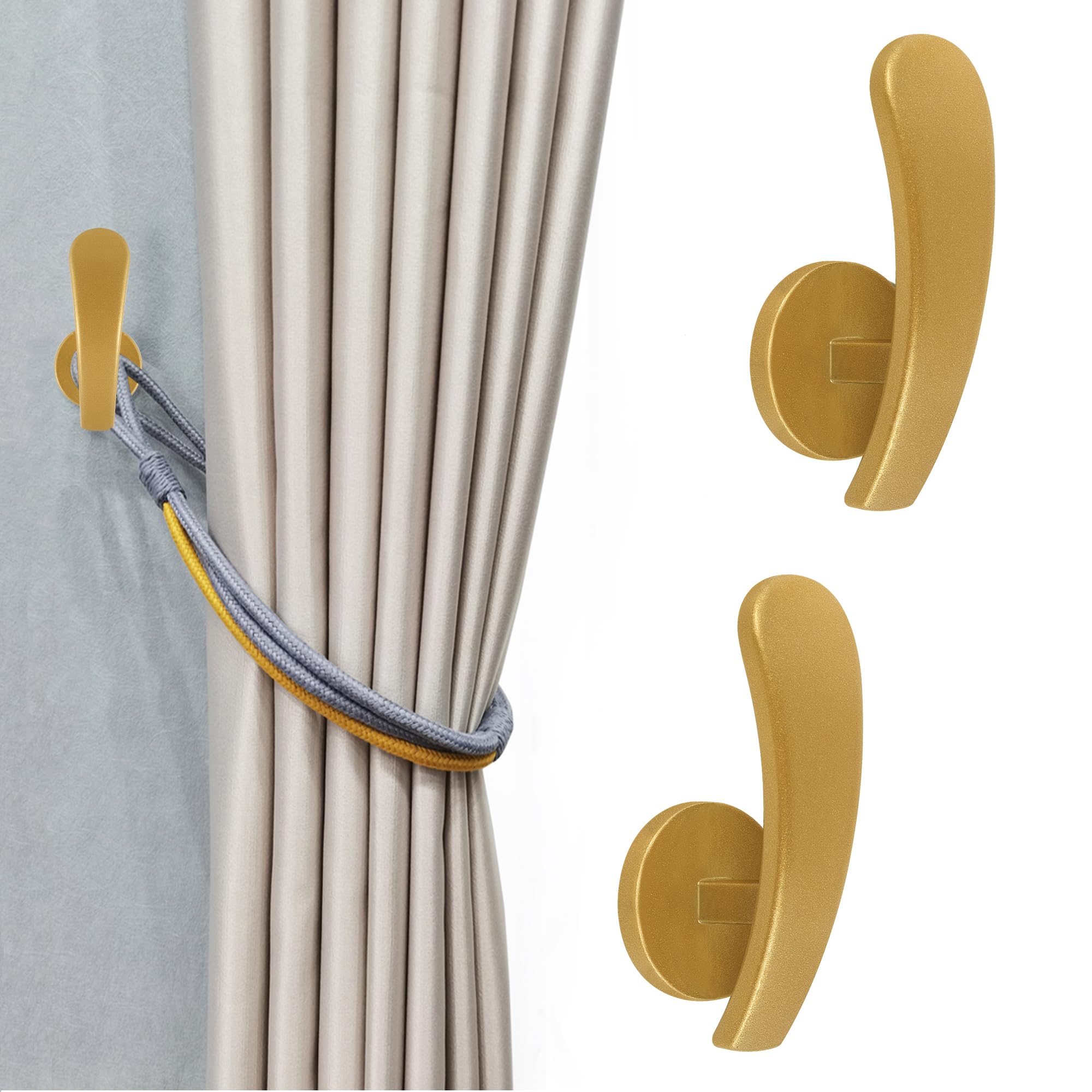 Amazon.com: Curtain Holdback, 2pcs Wall Mounted Drapery Tiebacks with ...