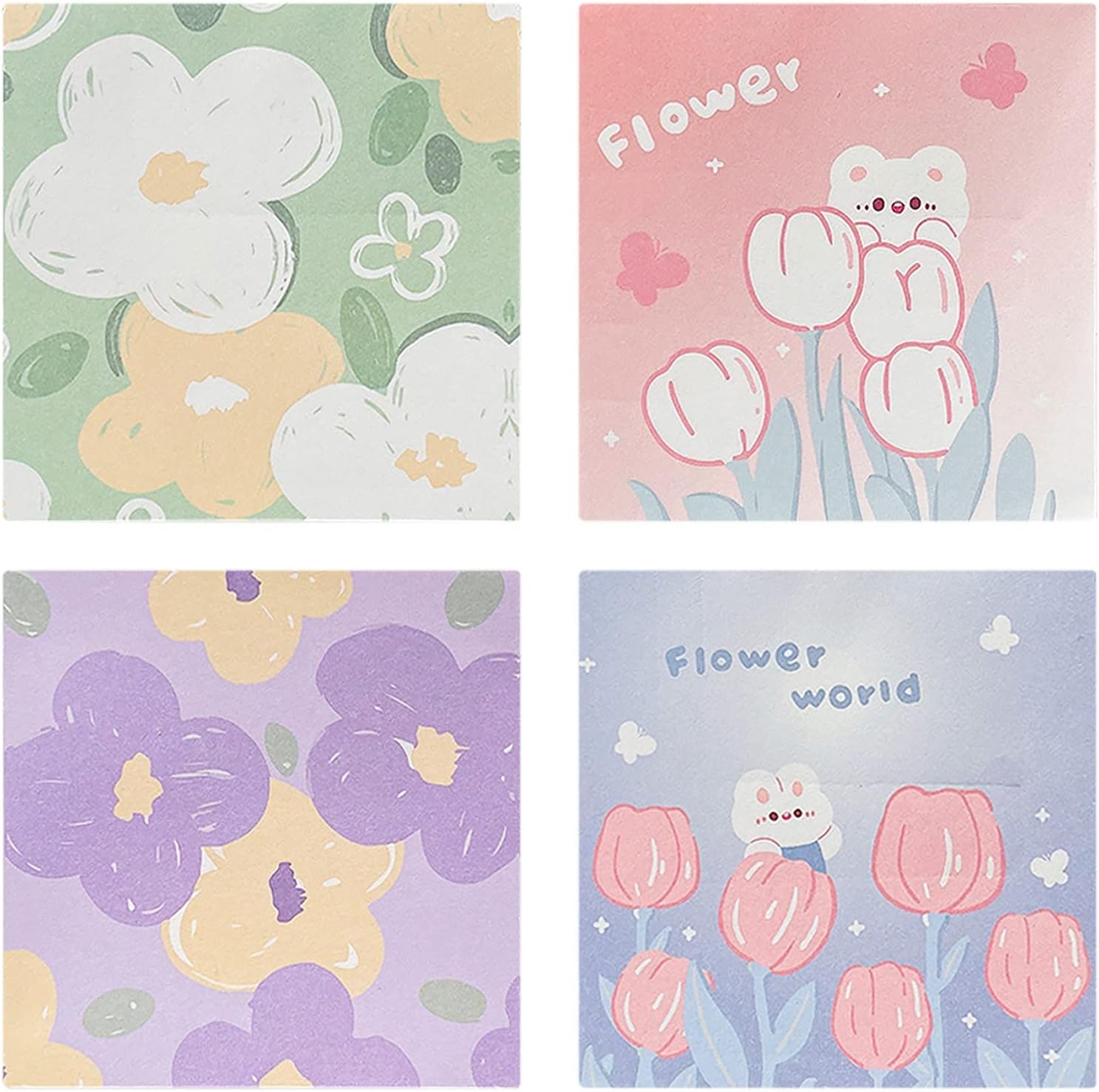 Amazon.com : Super Sticky Notes Mini 4PC Portable Notepad Student DIY ...