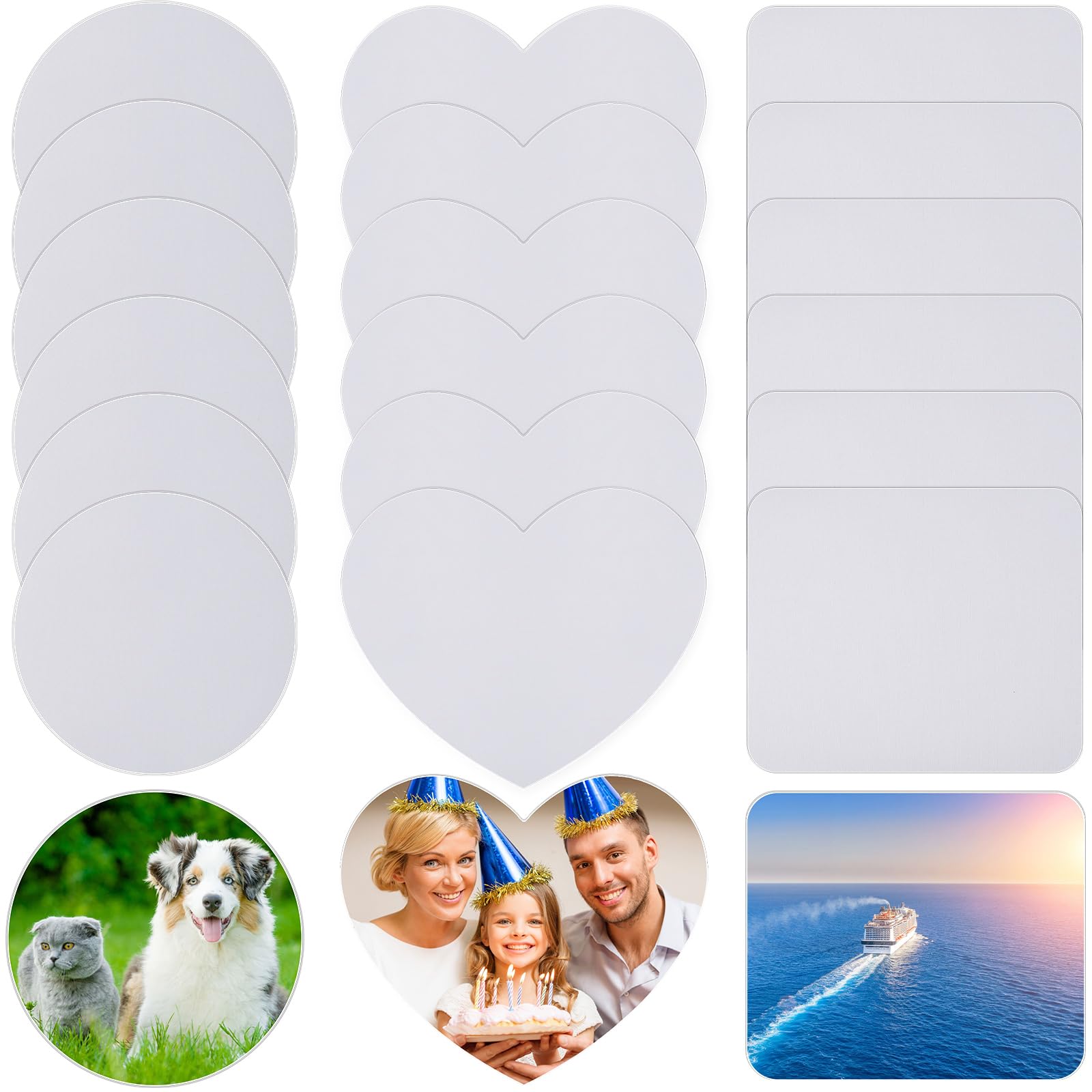 Amazon.com : Nezyo 21 Pieces Sublimation Mouse Pad Blanks Non Slip ...