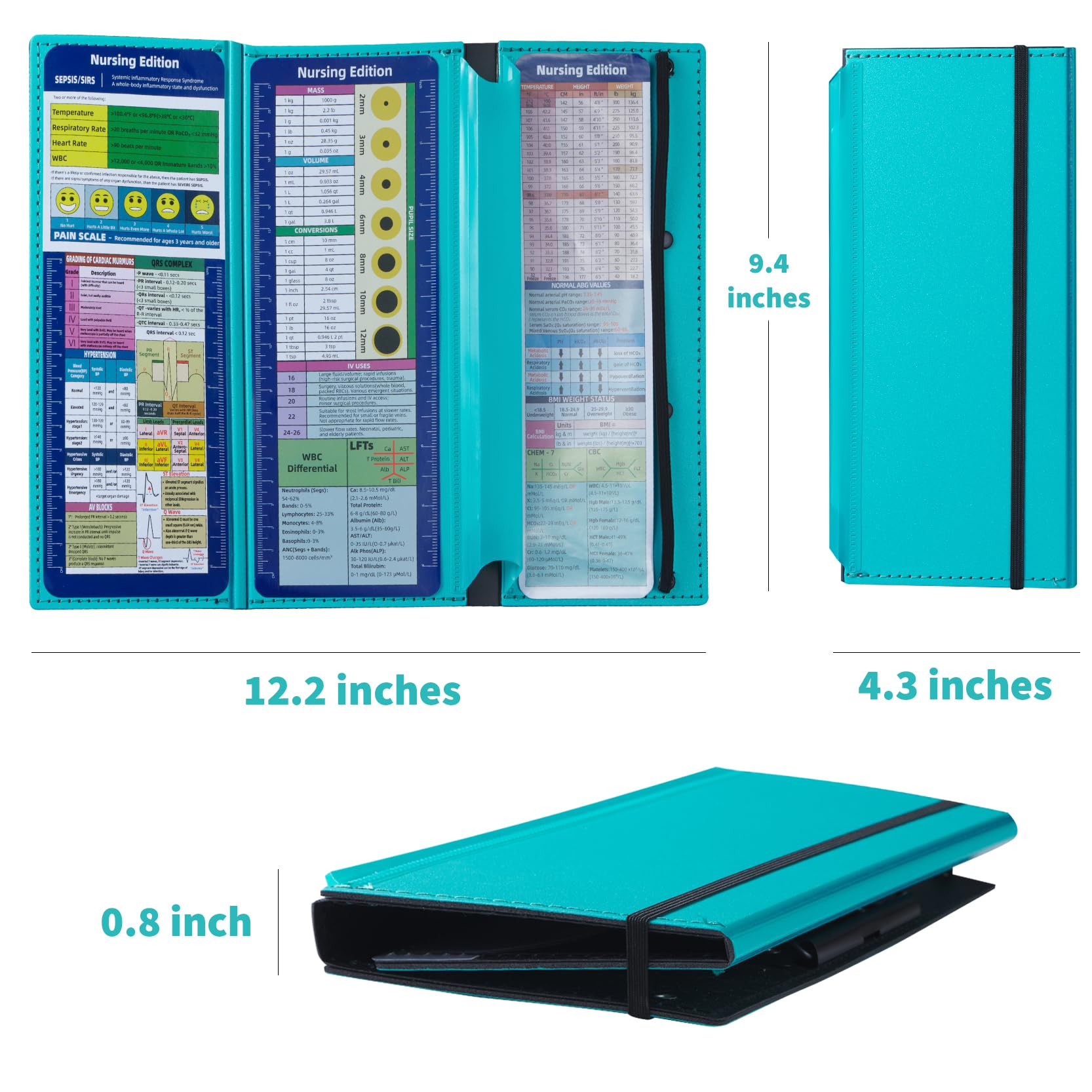 Snapklik.com : Binditek 1 Pack Foldable Plastic Nursing Clipboard, 3 ...
