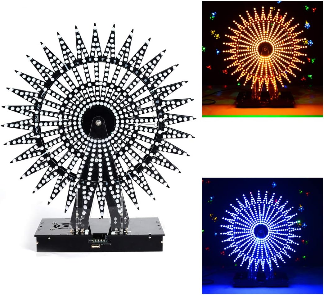 DDIY Digital Ferris Wheel Soldering Project Electronic Kit Spectrum DIY ...