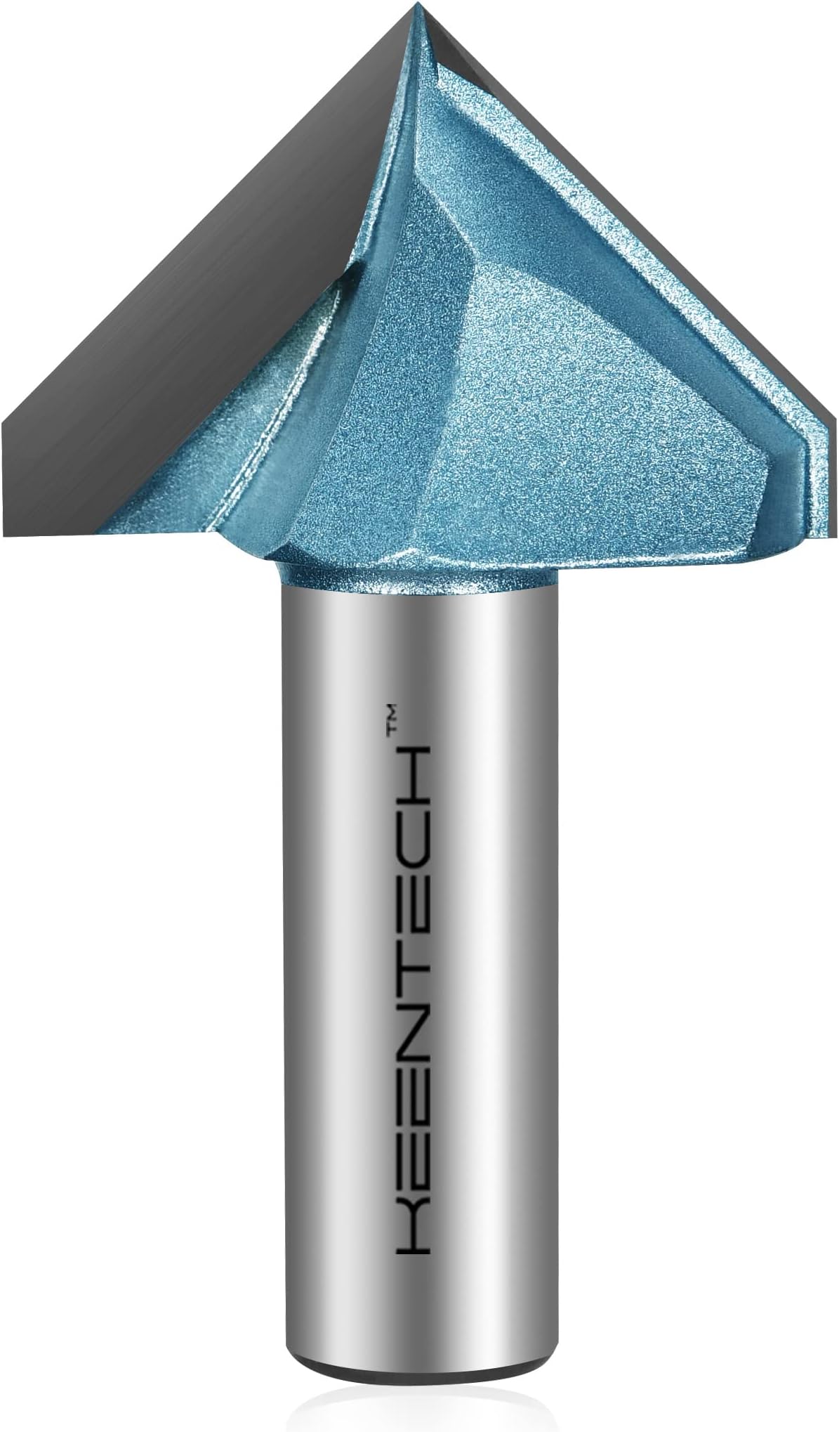 uxcell 90 Degree V-Groove Router Bit 22mm Dia with 6mm Shank, Titanium ...