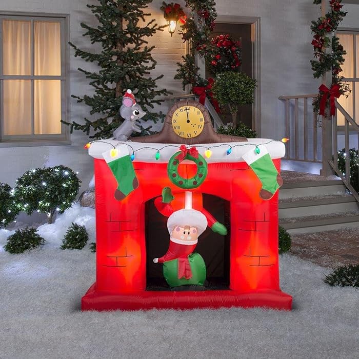 Buy Gemmy Airblown Inflatable Animated Santa Popping Up and Down in ...