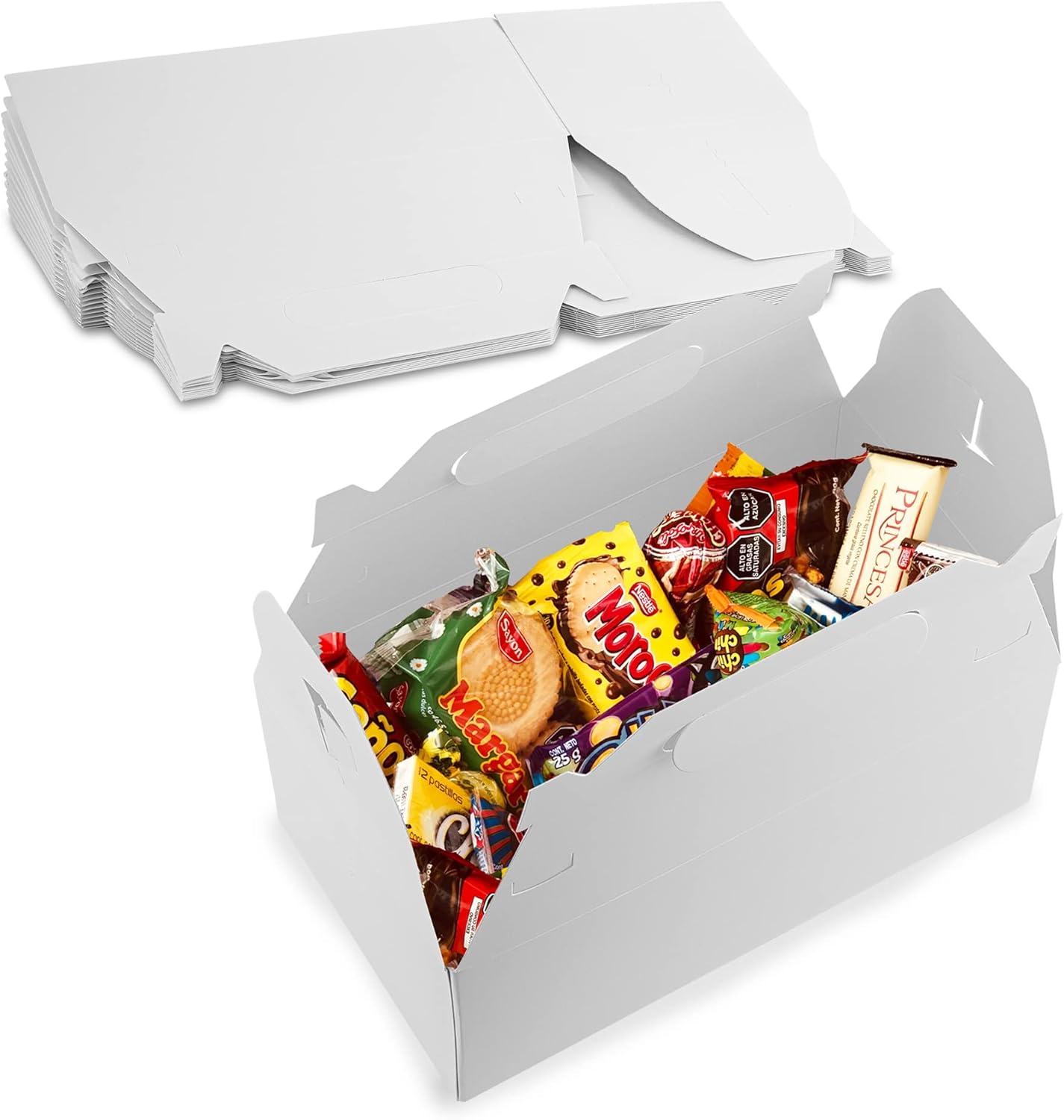 Amazon.com: MT Products 8.8” x 5” x 6.75” White Treat Boxes - Party ...