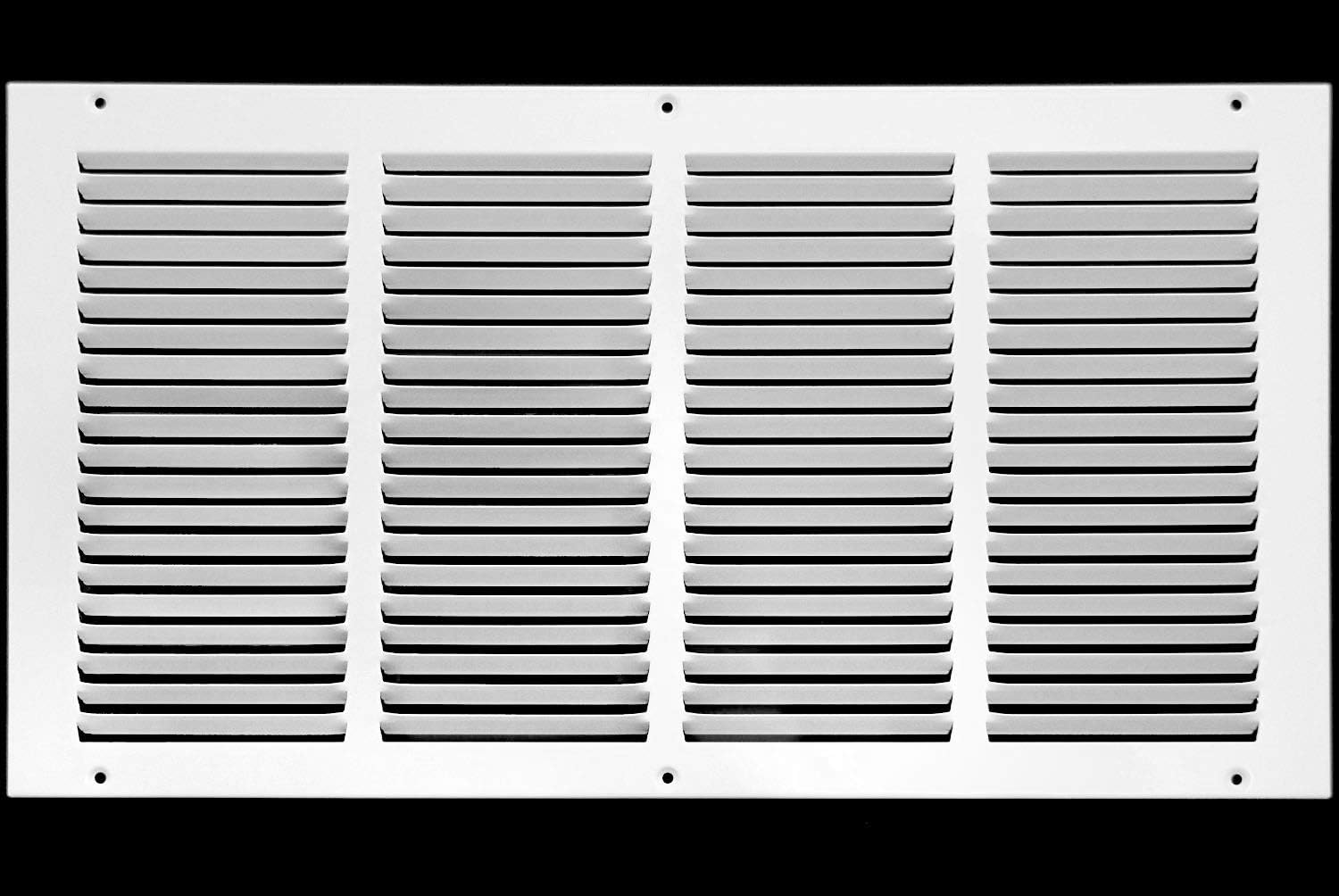 MAIER INTERNACIONAL 20 x 10 Inches Aluminium Return Air Grille White - AC Register HVAC Vent ...