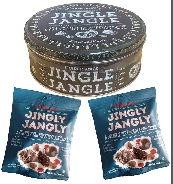 Amazon.com: Trader Joe Jingle Jangle 22.7 ounce Canister and Two (2) 2. ...