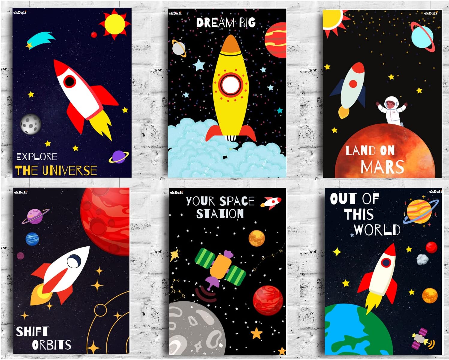 B08L4VSH83 Ekdali Inspirational Learning Outer Space Posters ...