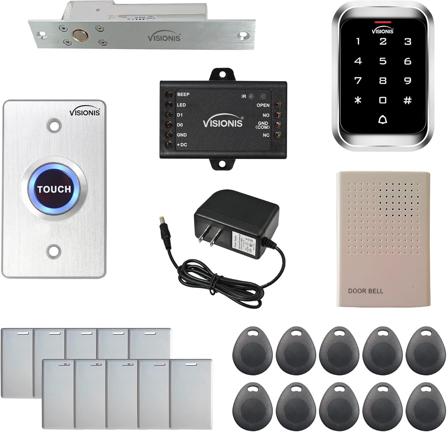Visionis FPC-5448 One Door Access Control Electric Drop Bolt Lock 1 ...