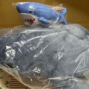 Amazon.co.jp: Super Big Gabuto Shark Plush, Blue, Great White Shark ...