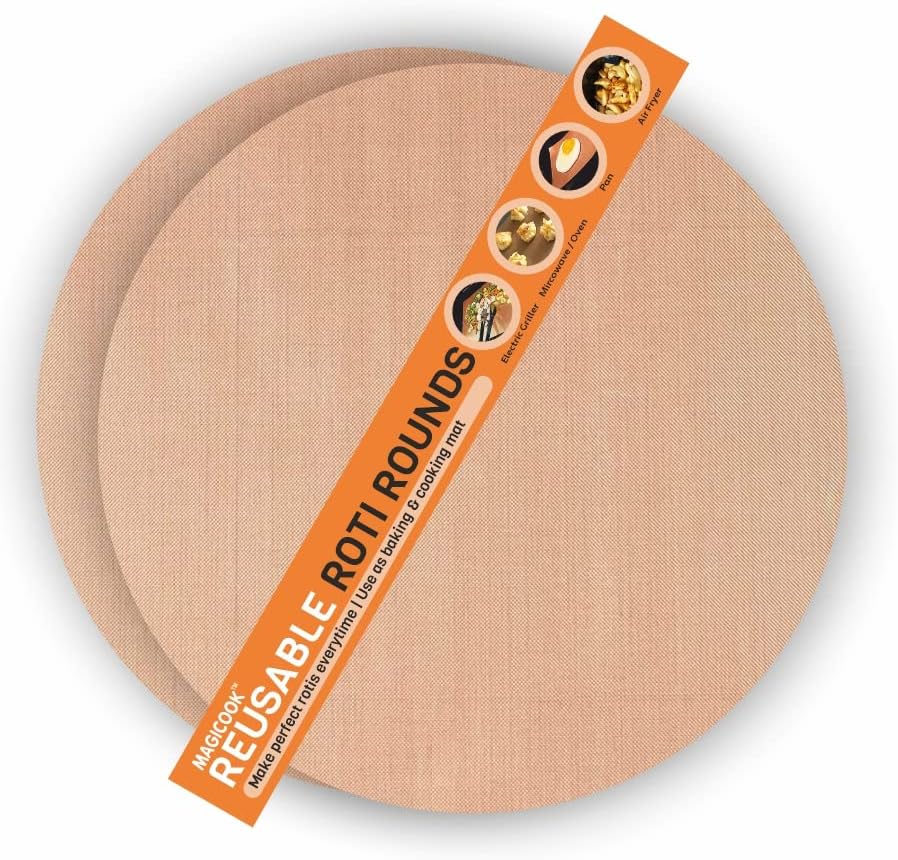 Buy Magicook Roti Mat - Pack of 2 Sheets, Round(32 cm). Reusable Heat ...