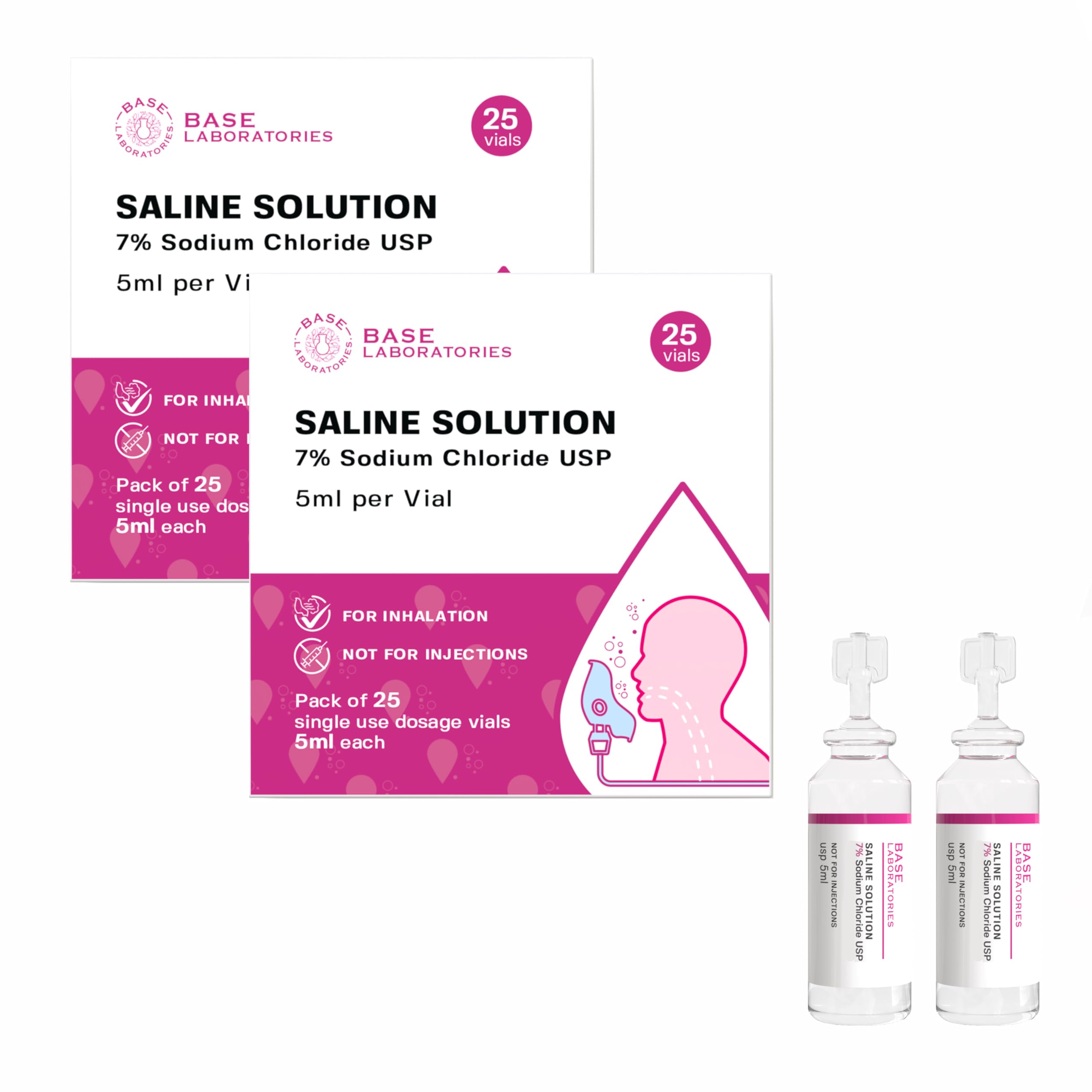 Buy BASE LABORATORIES7% Saline Solution for Nebulizer Machine | Saline ...