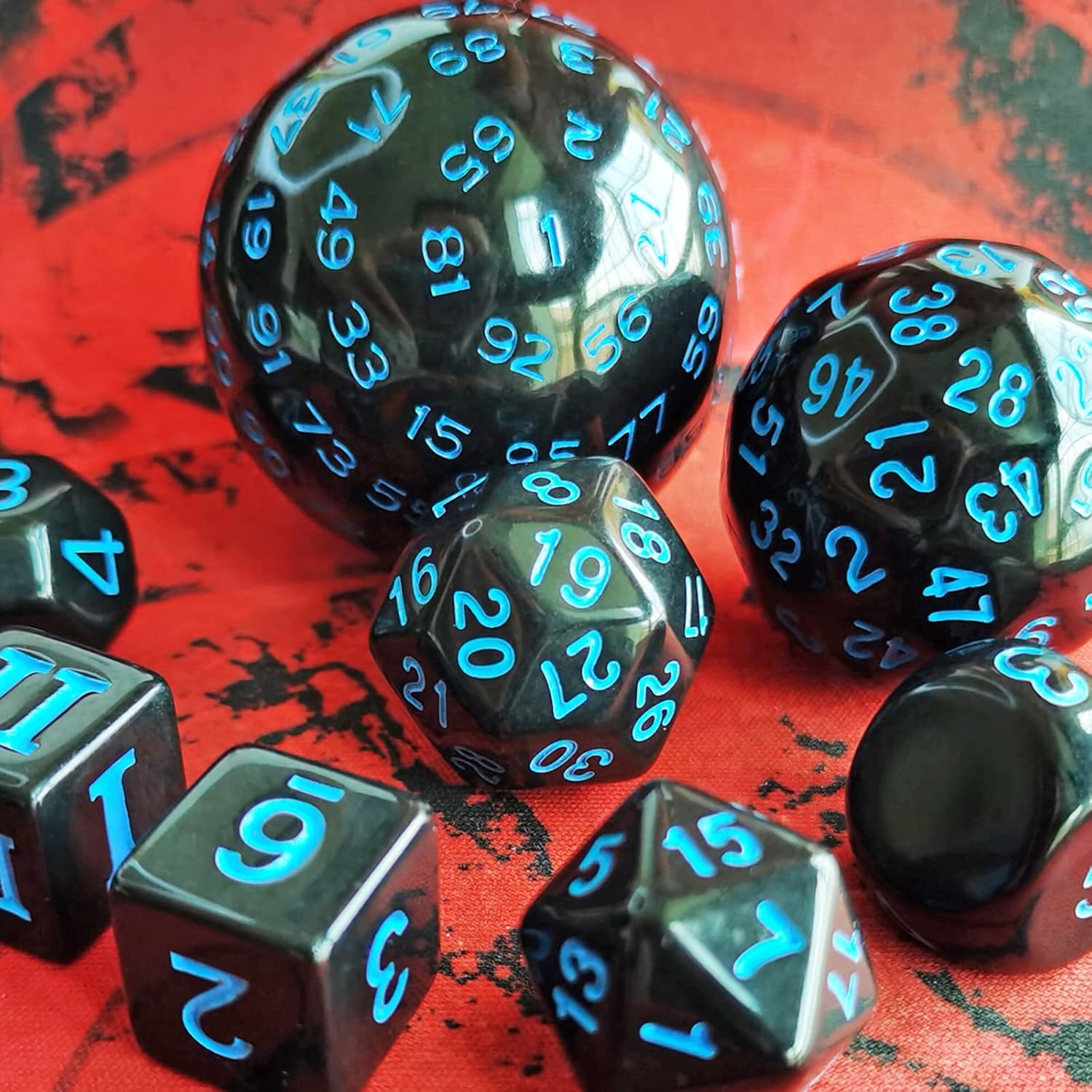 DND – Juego completo de dados poliédricos de 15 piezas D3-D100 MTG para ...