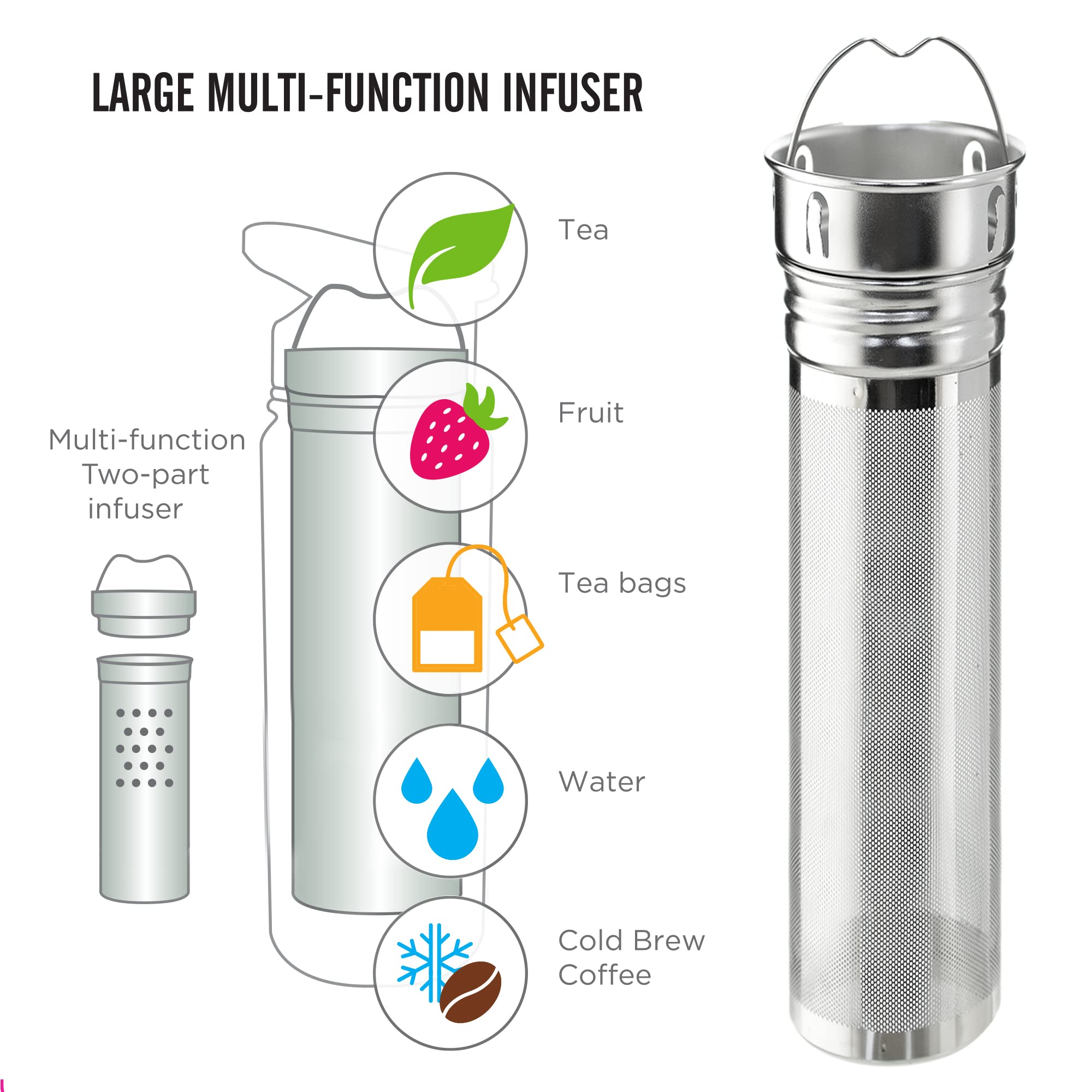 Snapklik.com : GROSCHE Chicago Stainless Steel Tea Infuser Flask ...