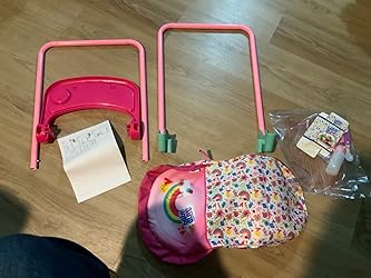 Amazon.com: Baby Alive 509 Crew Doll High Chair Set - Pink & Rainbow ...
