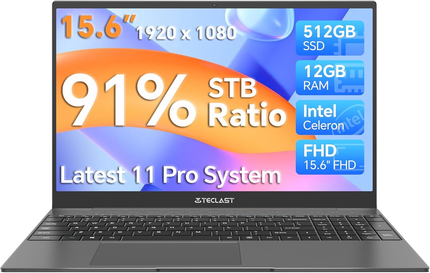 TECLAST F16 Plus Student Laptop, 12GB LPDDR4 + 512GB SSD, 15.6" 1920 * ...