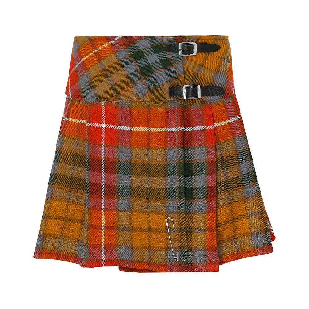 Tartanista Womens 16.5 Inch Plaid Mini Kilt Billie Skirt Leather ...