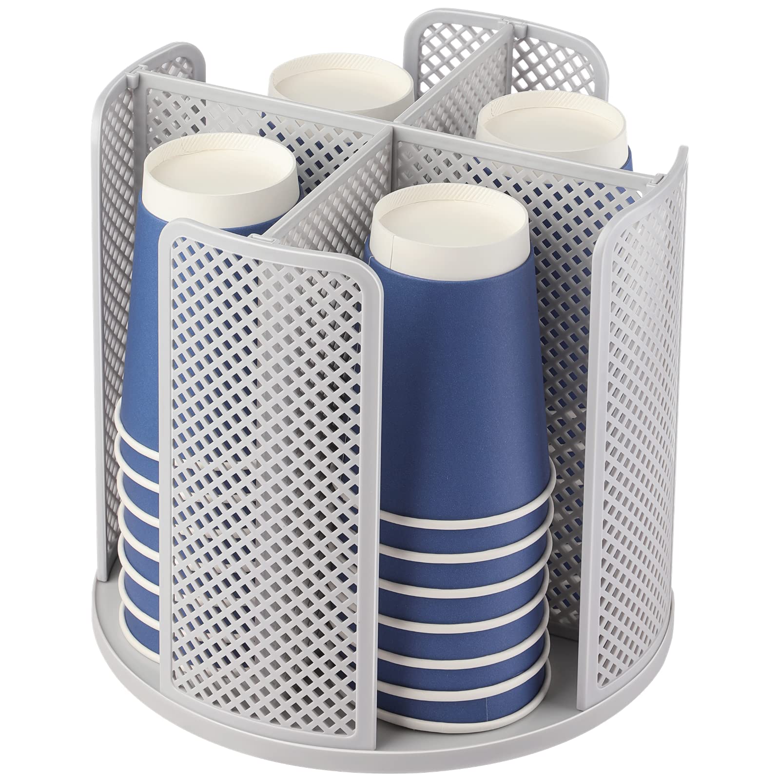 Amazon.com: Rotatable Cup and Lid Organizer with 4 Compartments, Coffee ...