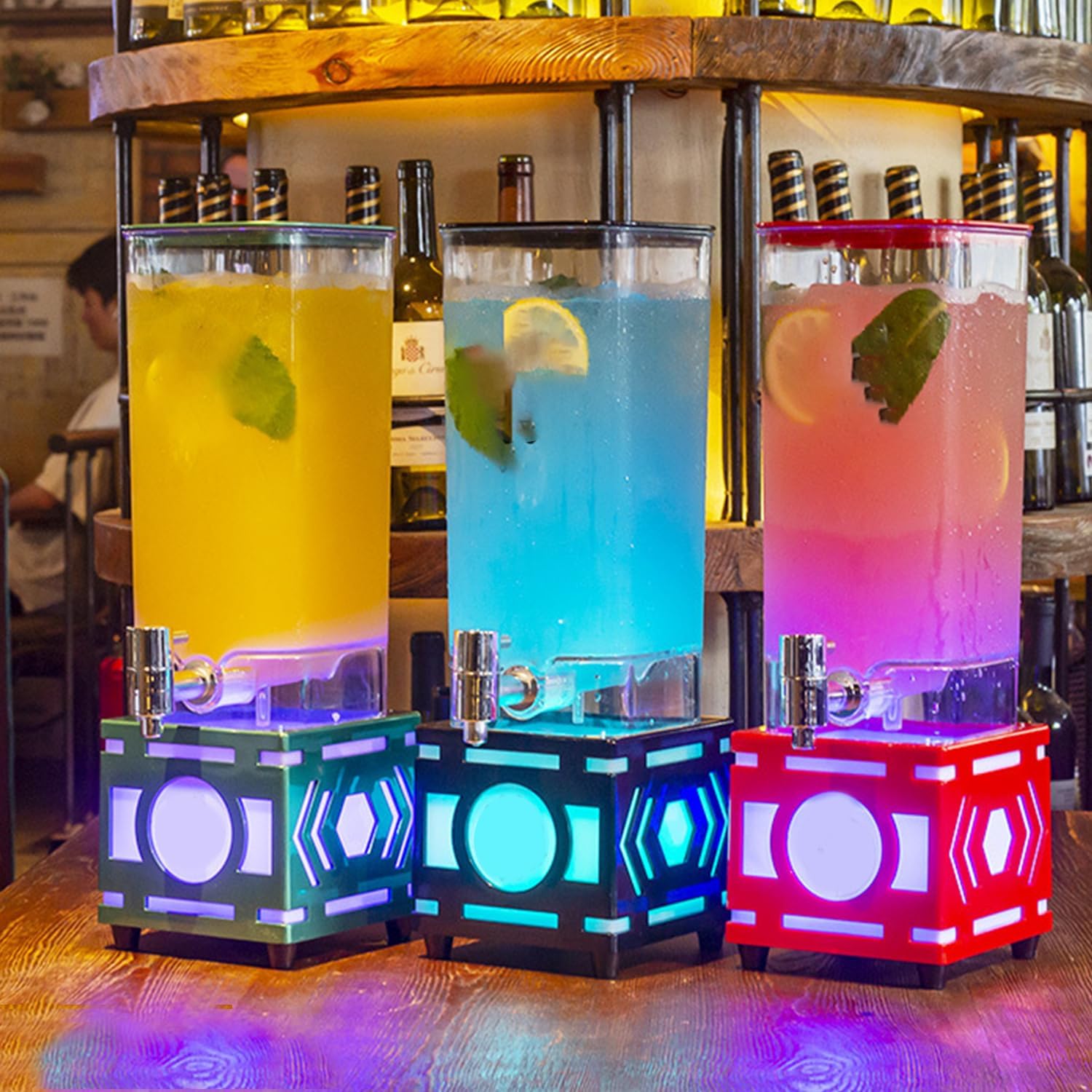 Amazon.com | Nurluce Beer Tower Dispenser 3L/100oz LED Color Flash ...