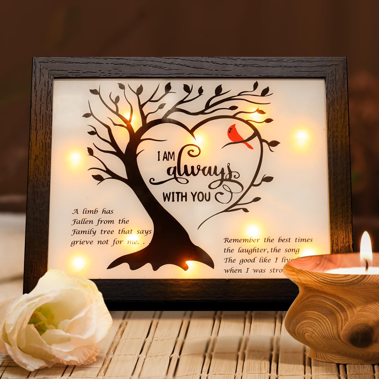Amazon.com - Cujui Memorial Gifts LED Shadow Box-Sympathy Gifts for ...