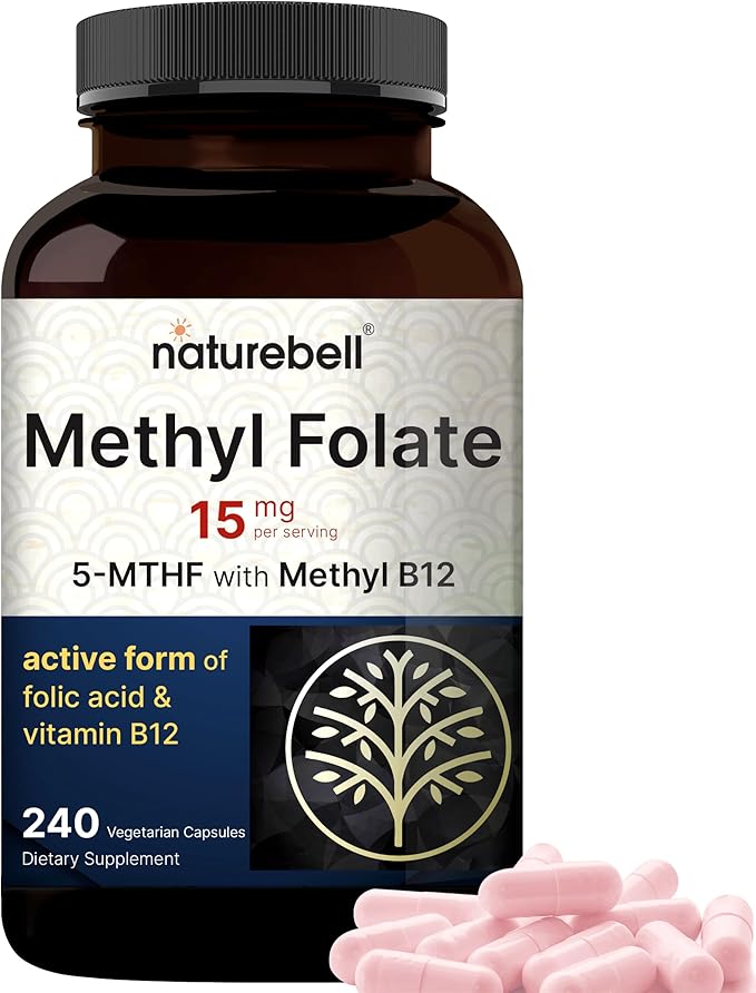 Amazon.com: NatureBell Methyl Folate 15mg - 240 Capsules - 5-MTHF with ...