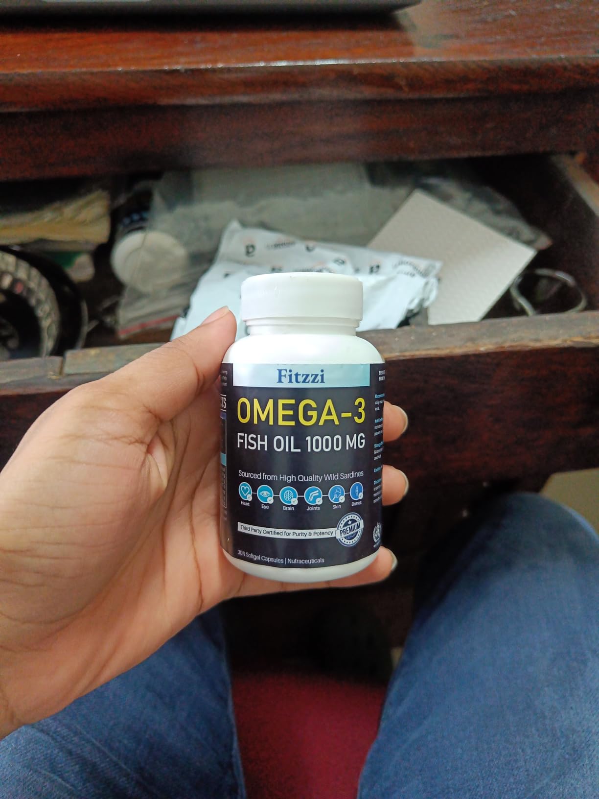 Fitzzi Omega-3 Fish Oil Supplement: Premium - High Potency 1000mg with ...