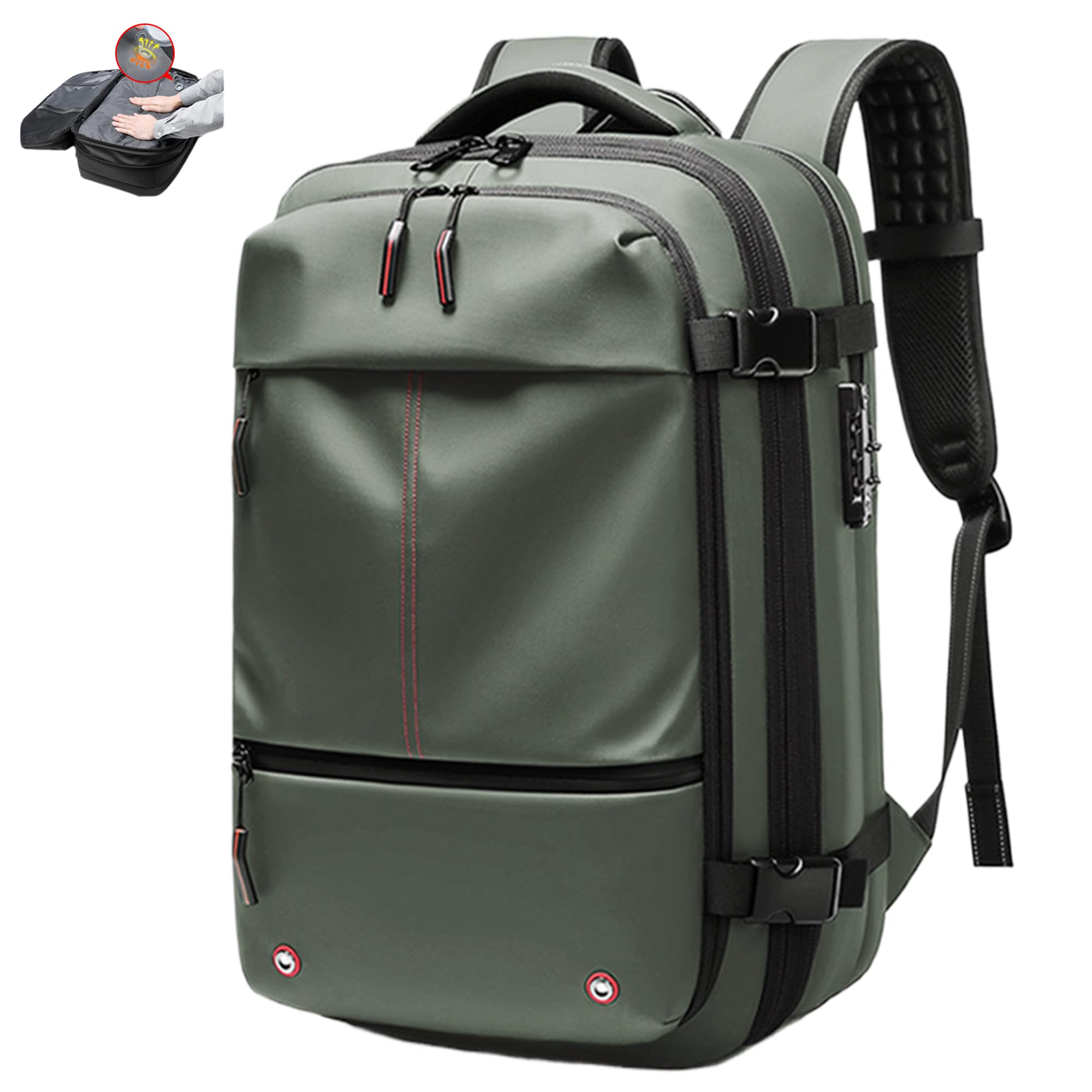 Airback Backpack, 60L Expandable Vacpack Backpack Vacuum Compression, Vacuum Backpack Travel