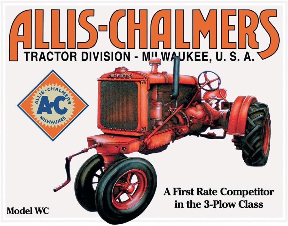Amazon.com: Desperate Enterprises Allis Chalmers Tractor - Model U Tin ...