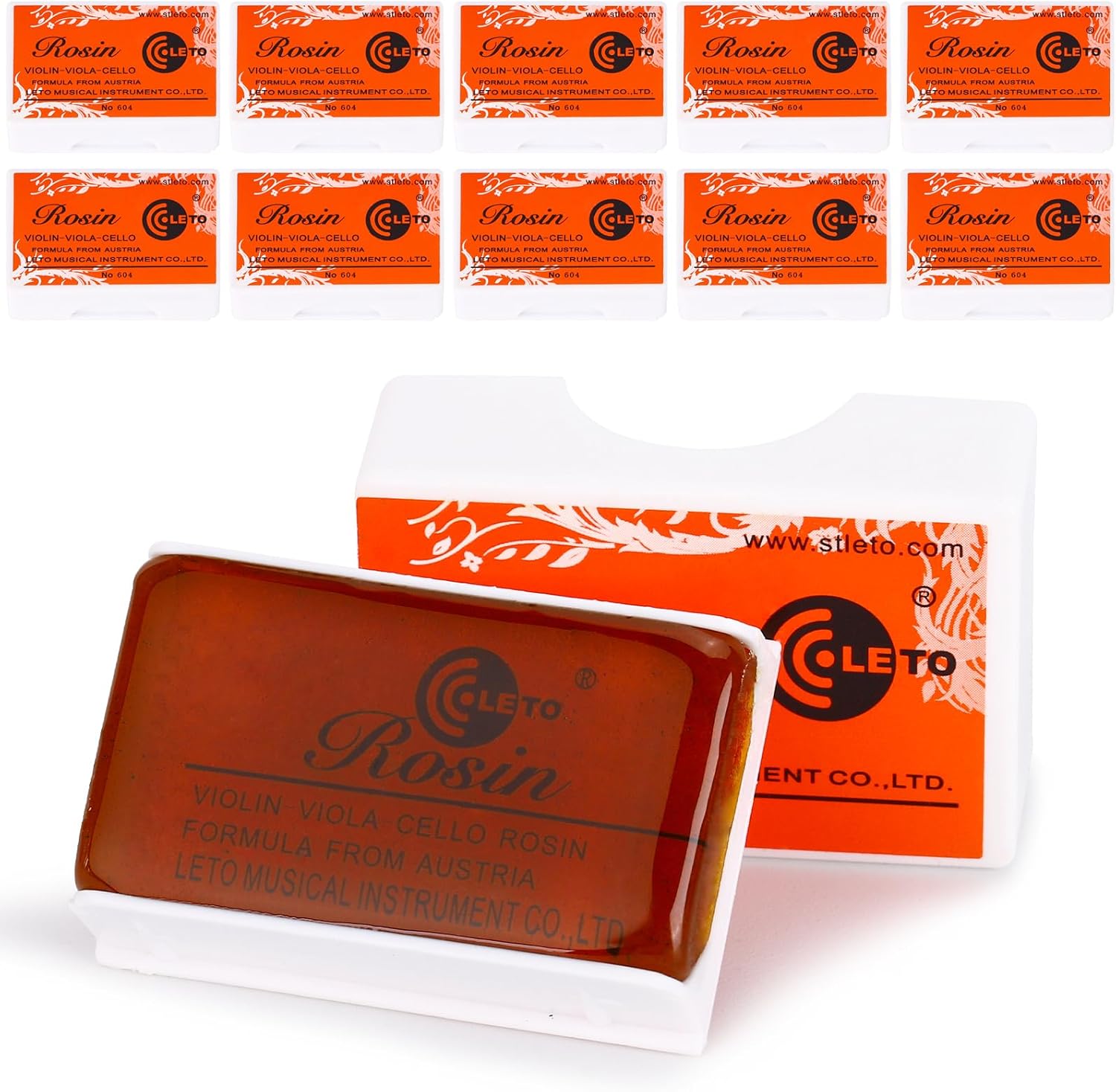 Amazon.com: Violin Rosin 10 Pack Low Dust Natural Rosin for Violin, Viola, Cello Bows (Brown ...