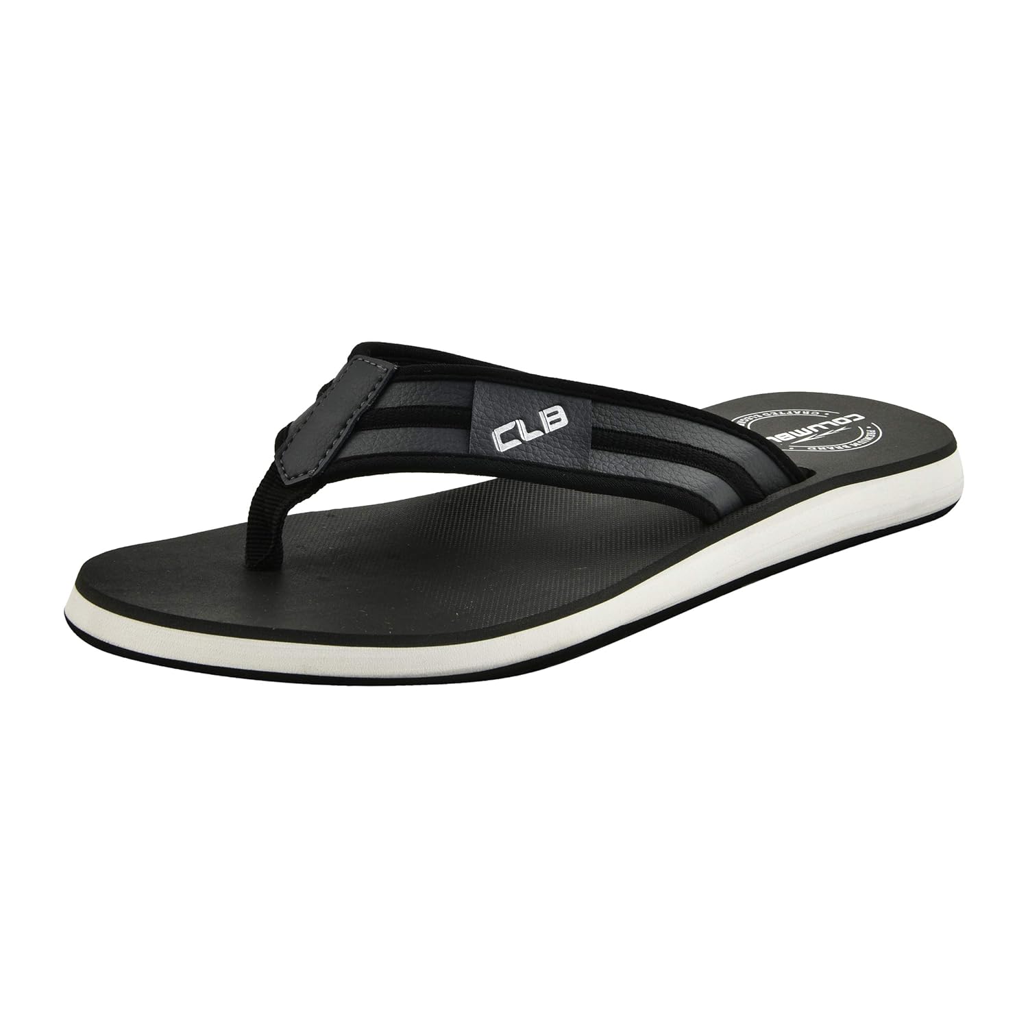 Buy Columbus Yolo Black-Dark Grey Flip-Flops for Men at Amazon.in