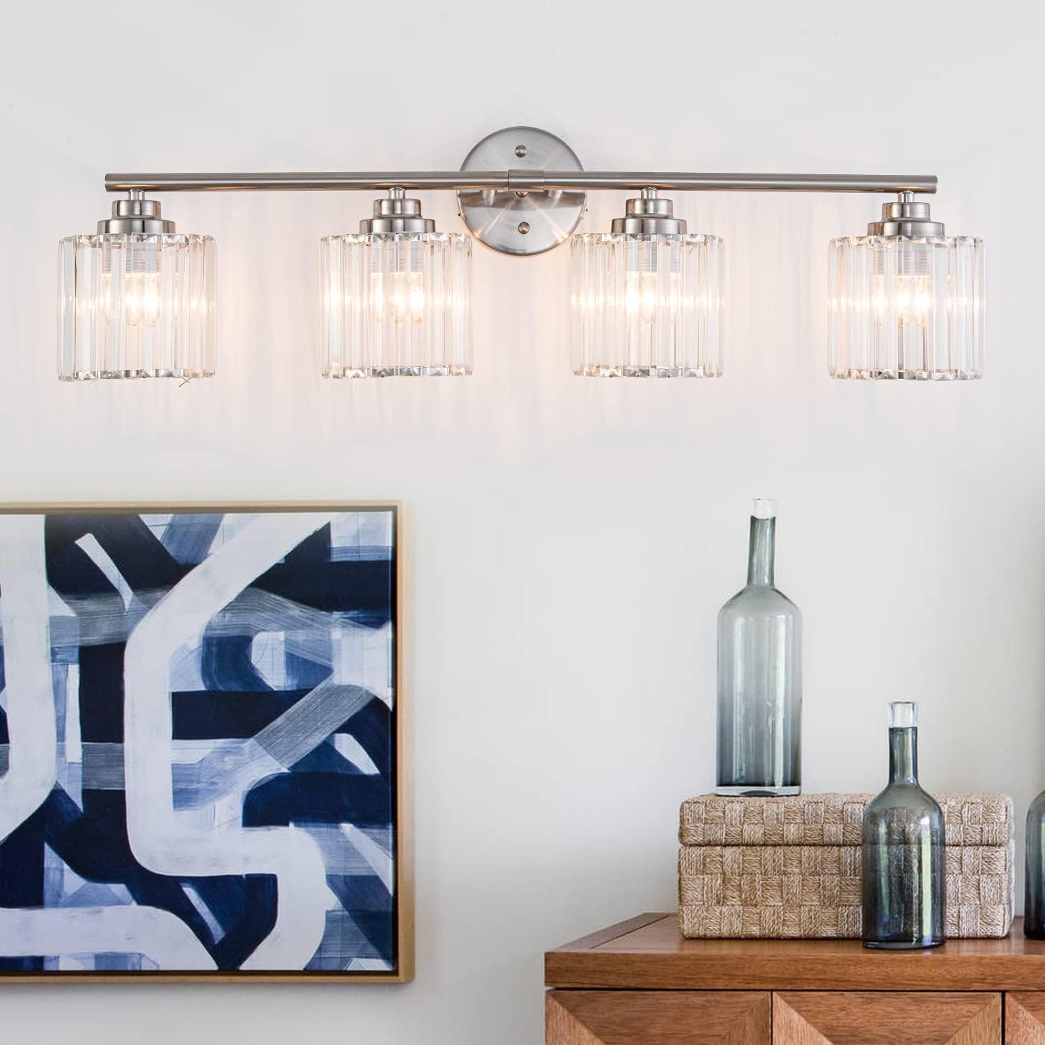 Generation Lighting 4437304-962 Elmwood Park Four - Light Wall/Bath ...