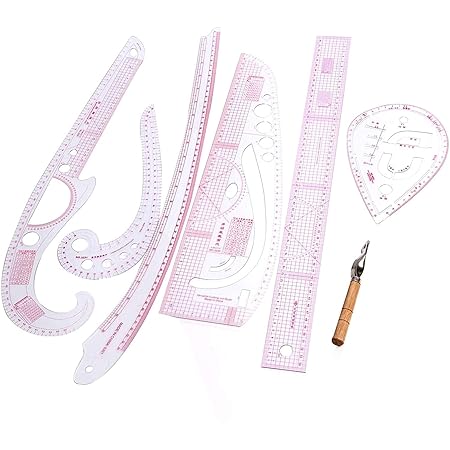 KingSaid 7Pcs Sewing Ruler Tailor Set Curve Metric Ruler Sewing Ruler ...