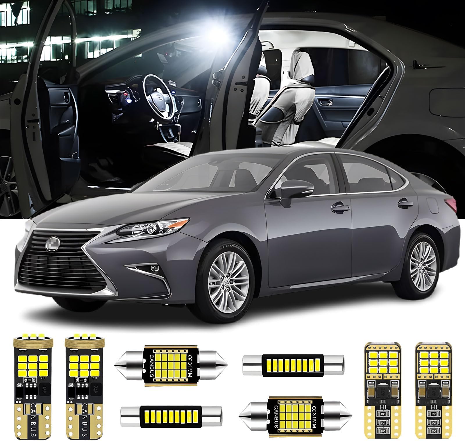 Amazon.com: nsautolighting 17pcs Durango White LED Interior Lights Kit ...