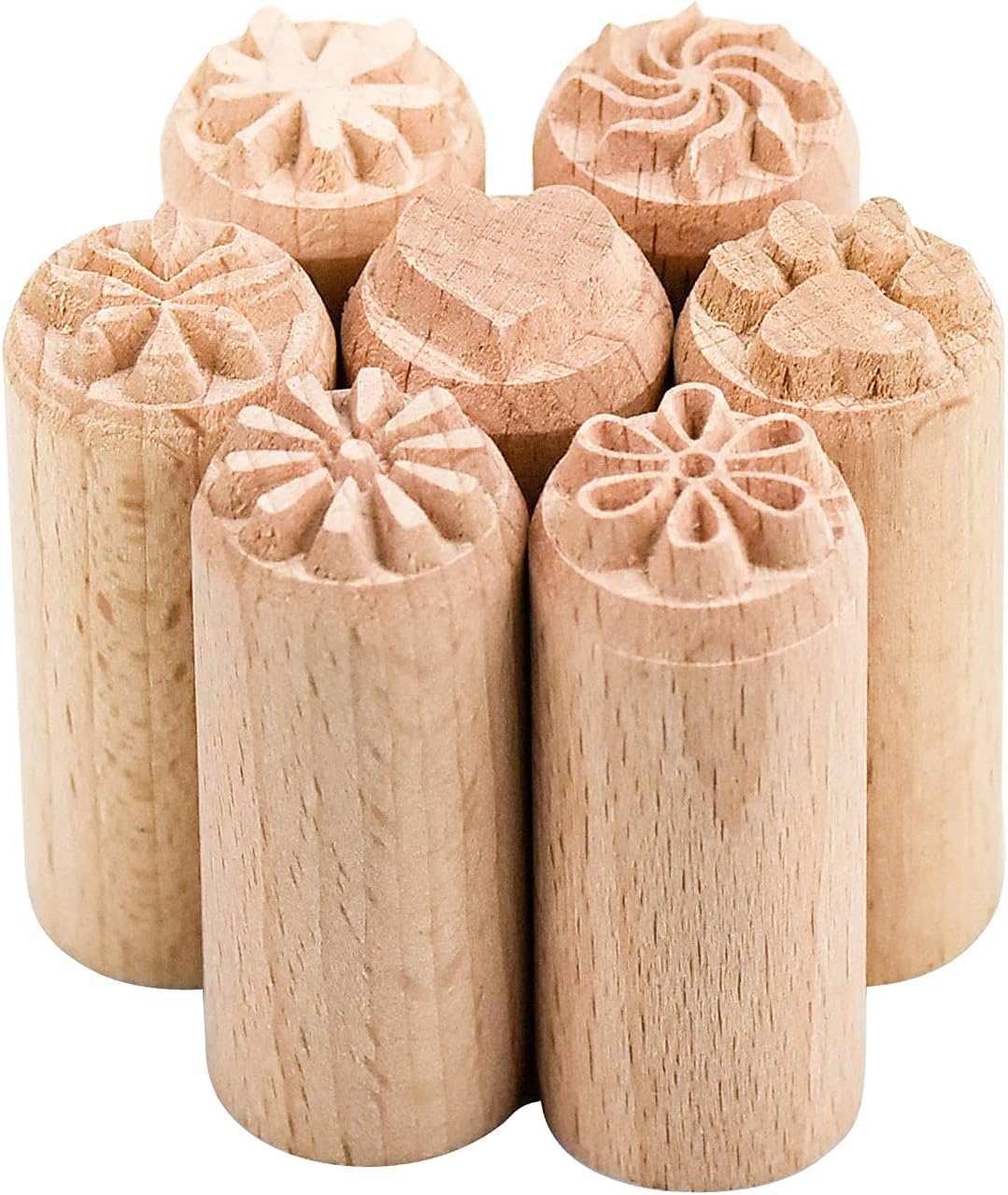 Royal Kraft Floral Brass Wooden Printing Stamps (Set of 5) - DIY Fabric ...