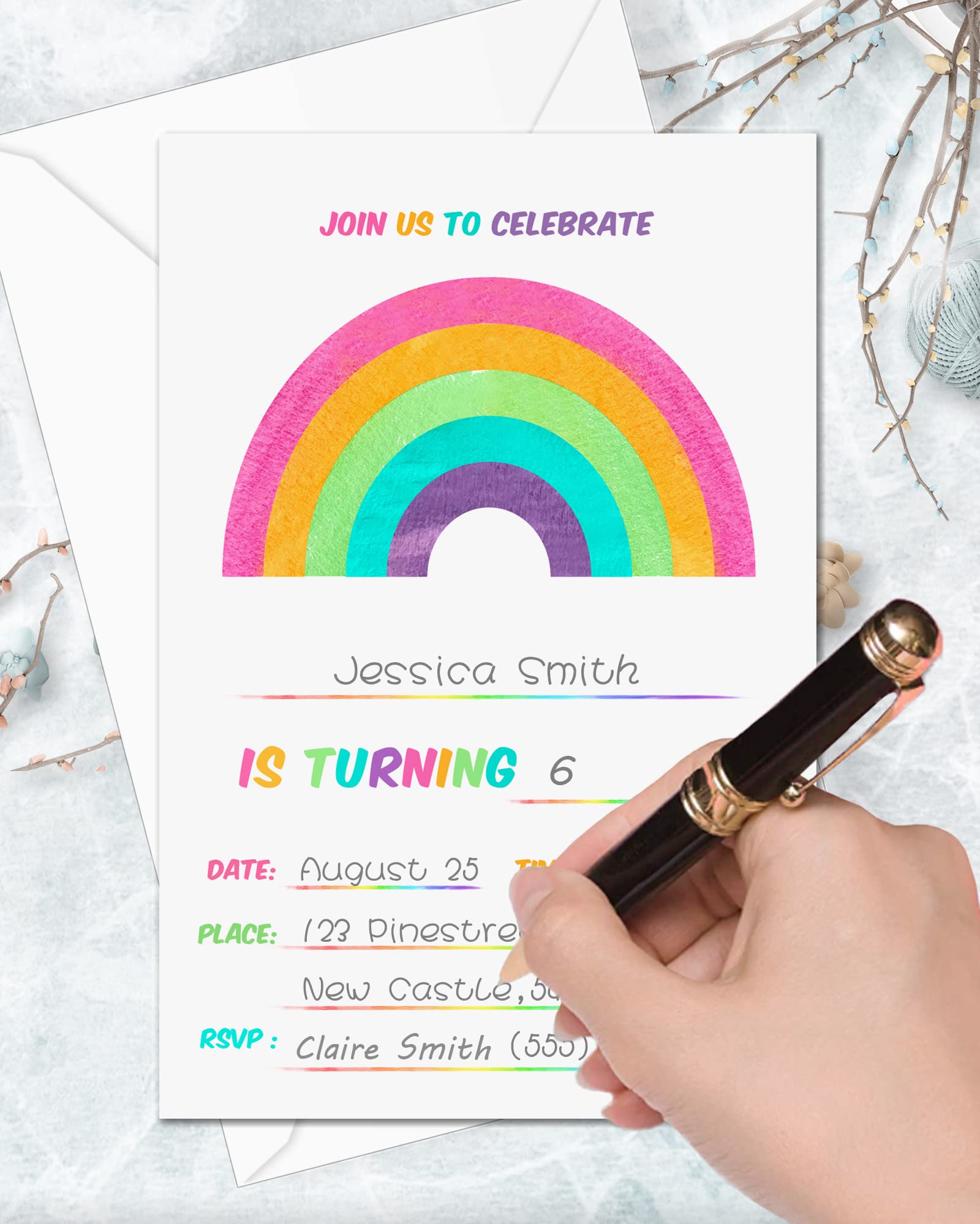 Jessicas Birthday Rainbow Invitation Jump Birthday Party Neon Glow