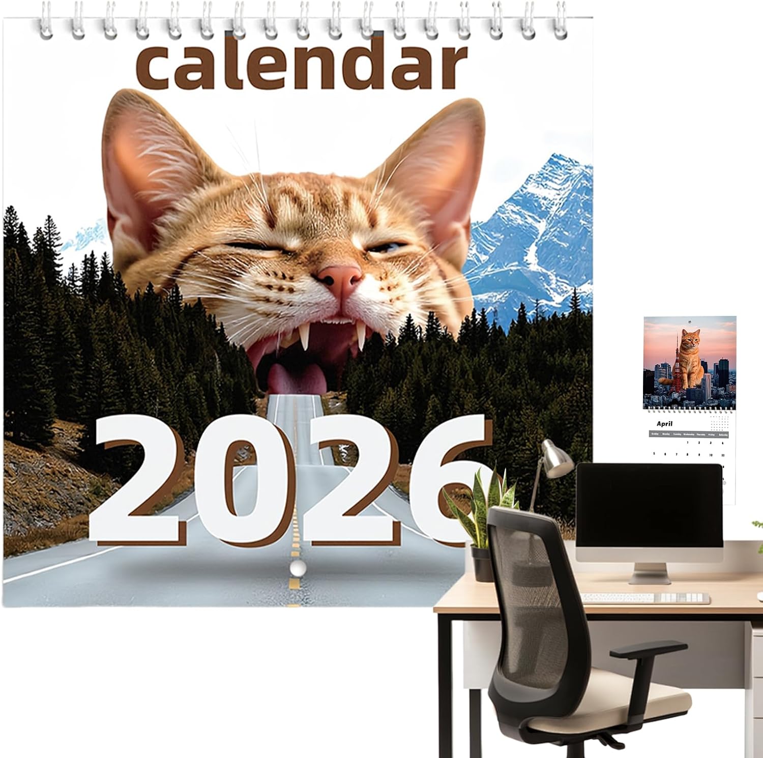 Cat Calendar 2026,Cat Theme Calendar - Monthly Holidays Reminder ...