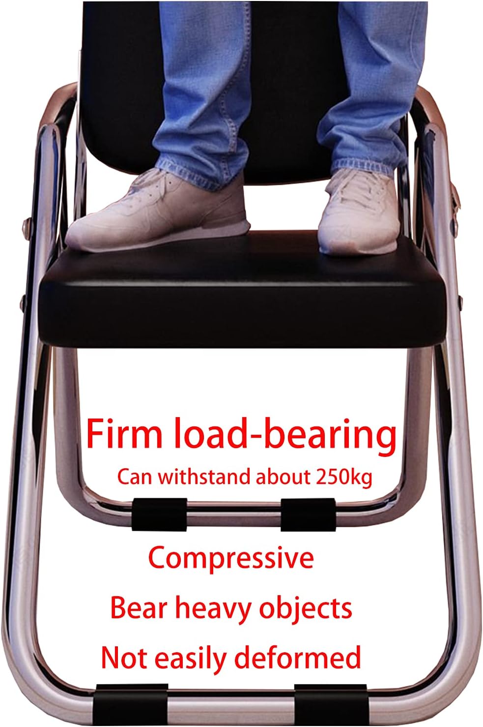 Compact Folding Office Chair with Ergonomic Comfort, Padded Seats, and ...