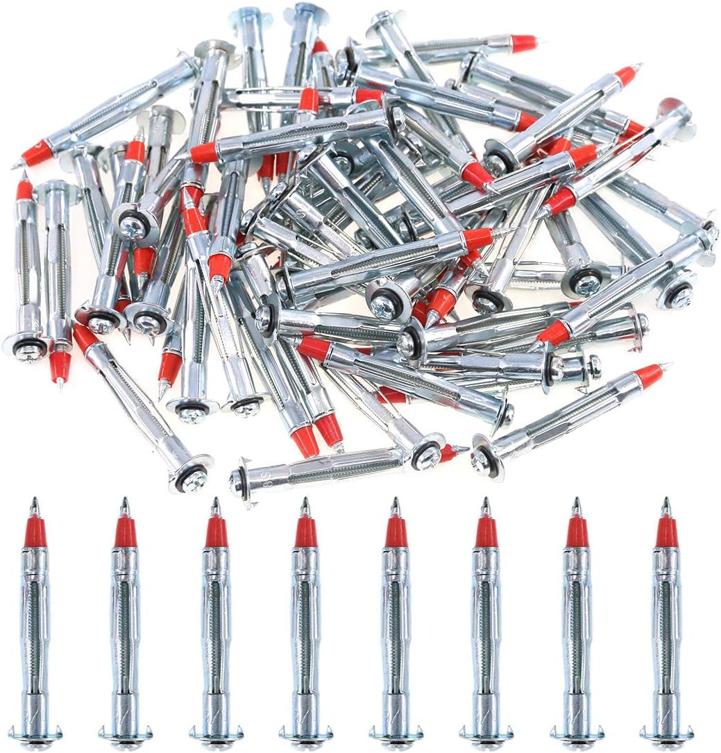 Amazon.com: Glarks 60Pcs Heavy Duty 1/8 inch 59MM Zinc Plated Steel ...