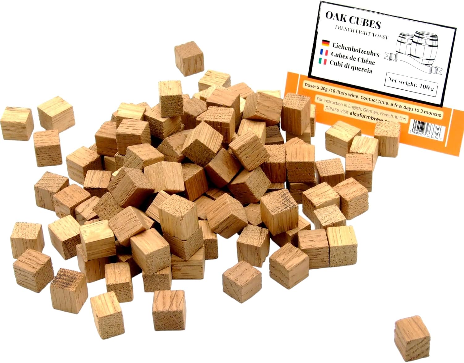 alcofermbrew French Oak Cubes 100g - Light Heater, French Oak, Oak ...