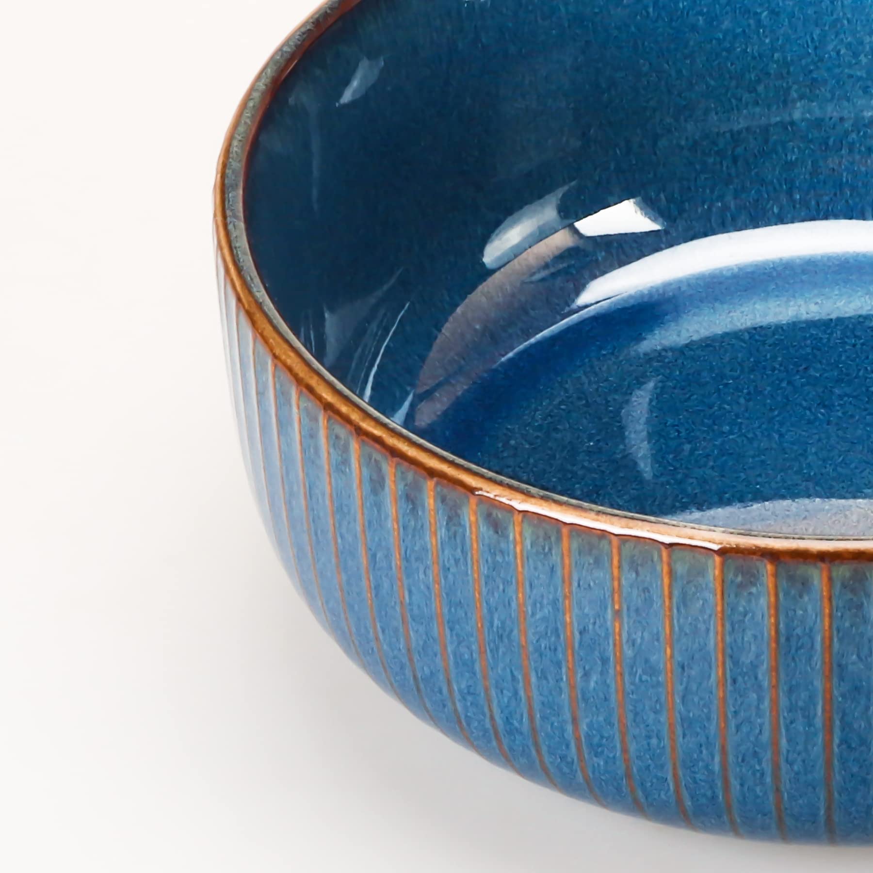 2 Pcs Large Soup Bowls 66 Oz, 8" Salad Bowl, Porcelain Round Serving ...