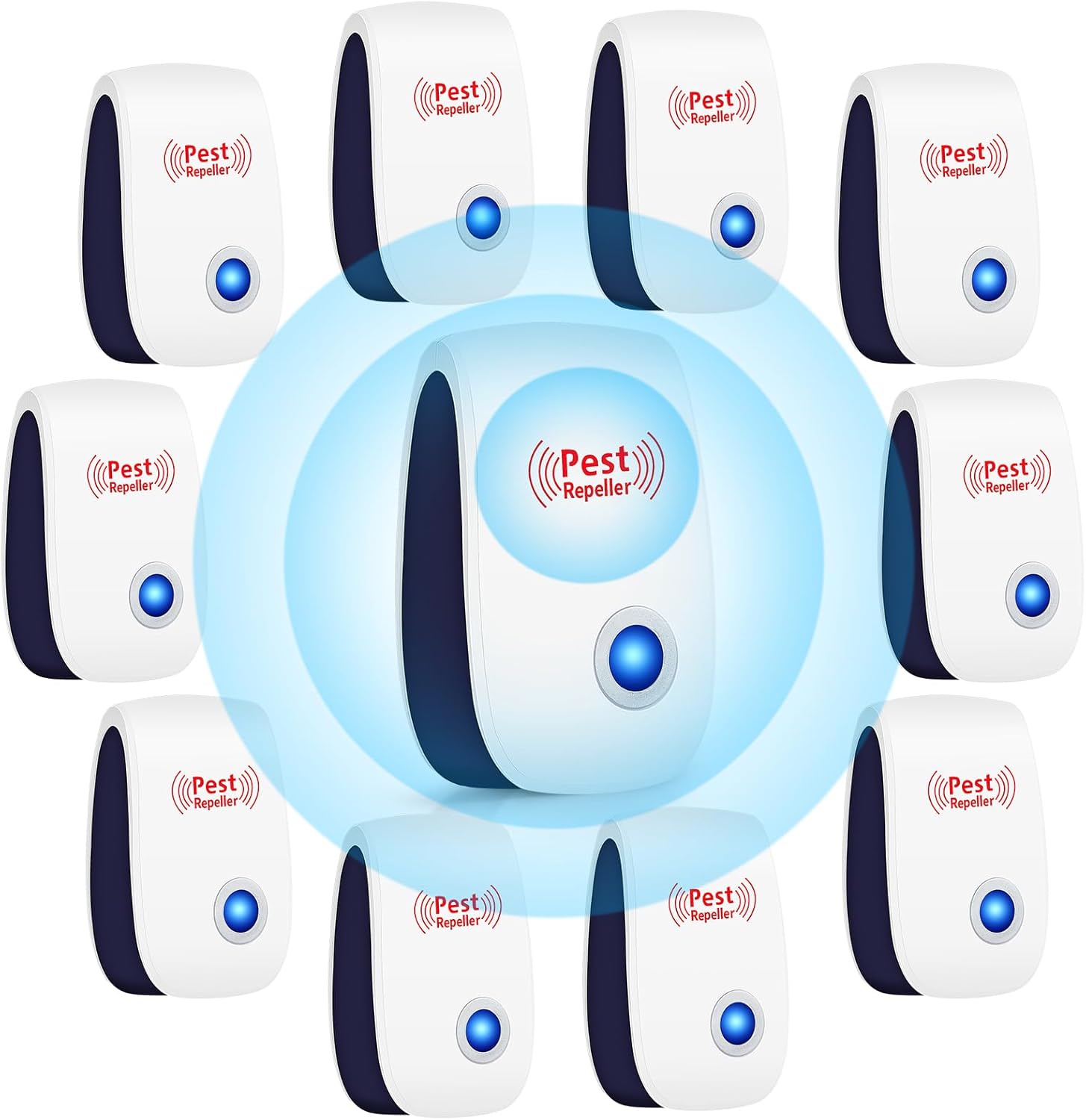 Amazon.com: Ultrasonic Pest Repeller 10 Pack, Indoor Plug-in Mouse ...