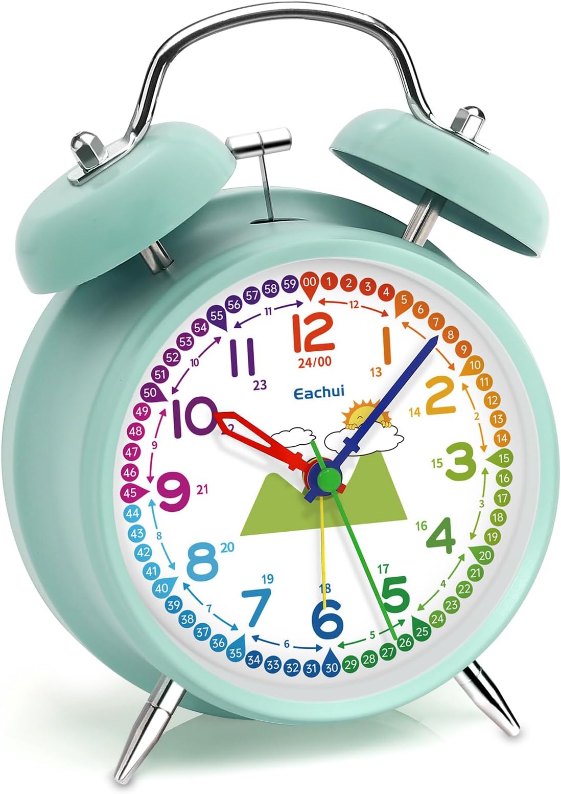 Amazon.de: Eachui Analog Wecker mit 7 Alarmtöne, Nachtlicht, Snooze ...