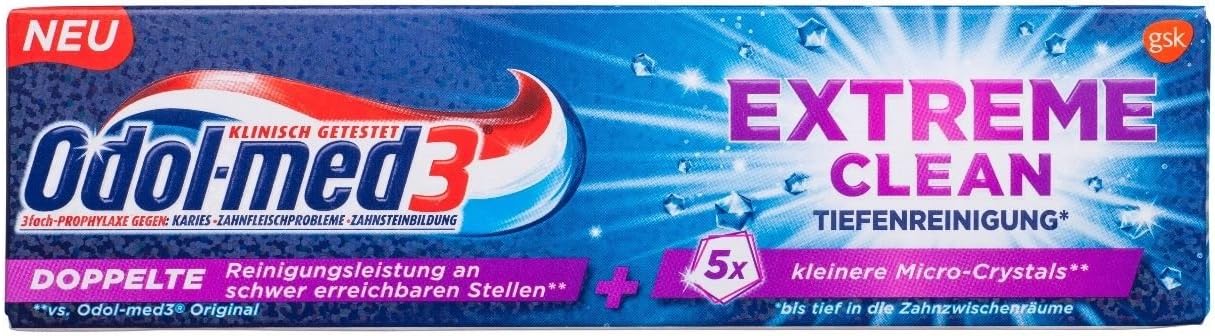 Odol-med 3 Extreme Clean Deep Cleansing Toothpaste 75 ml : Buy Online ...