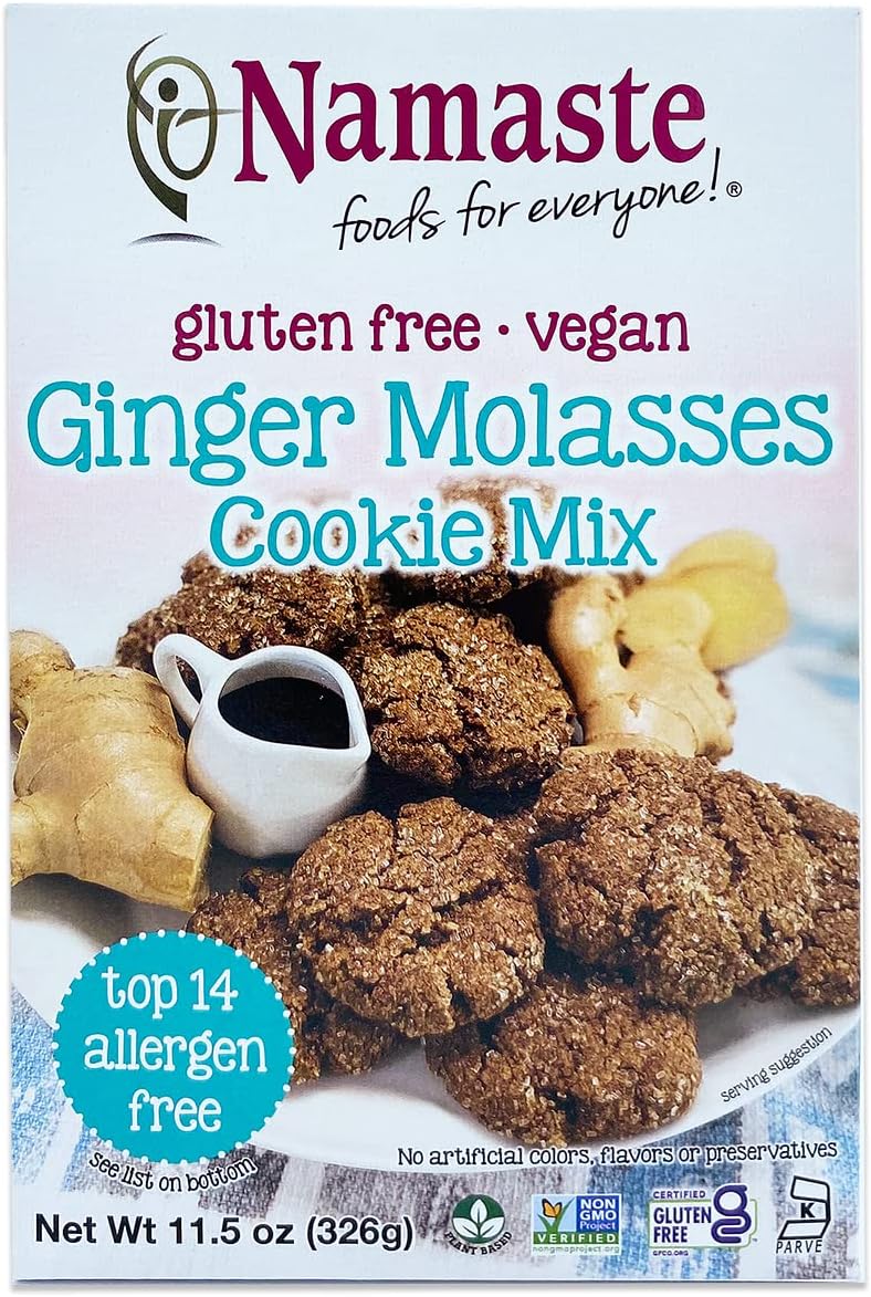 Amazon.com : Namaste Foods Gluten Free Ginger Molasses Cookie Mix, 11.5 ...