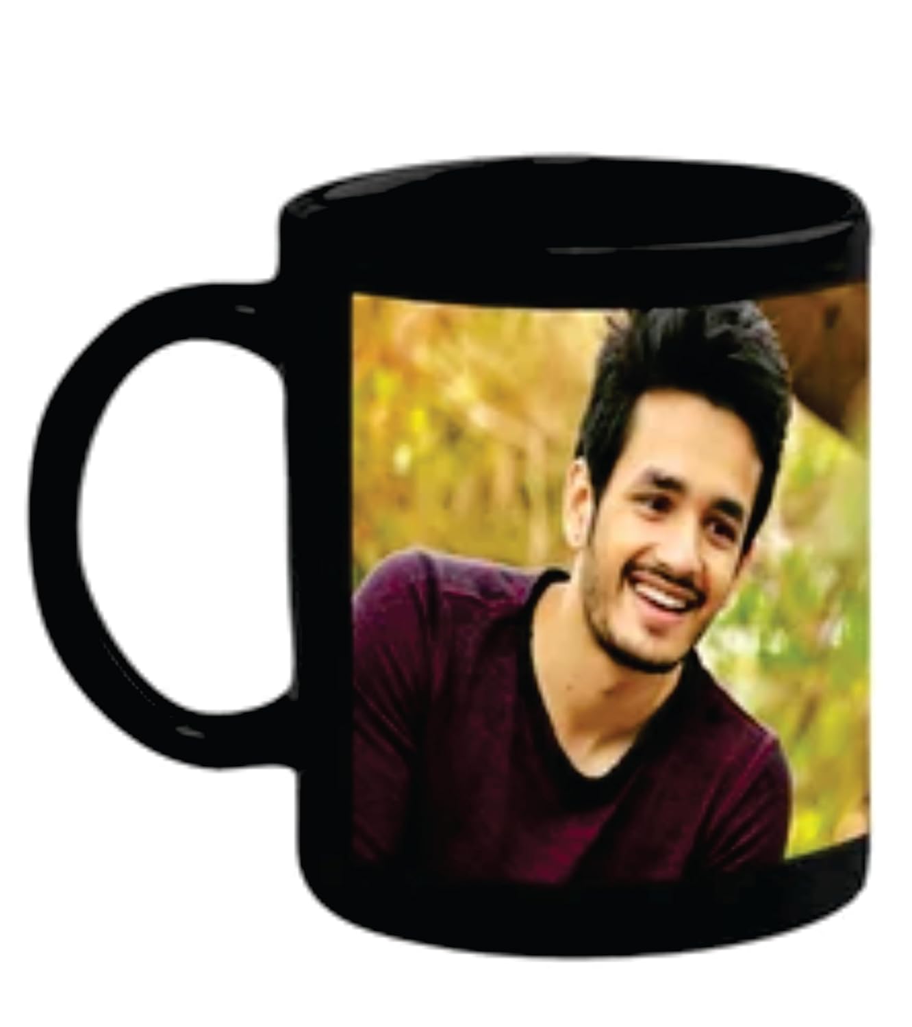 Buy Personalized/Customized Photo Print, Black Patch Mug, (Black Color ...